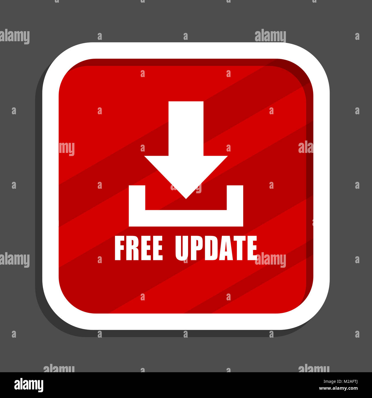 Free update icon. Flat design square internet banner Stock Photo - Alamy