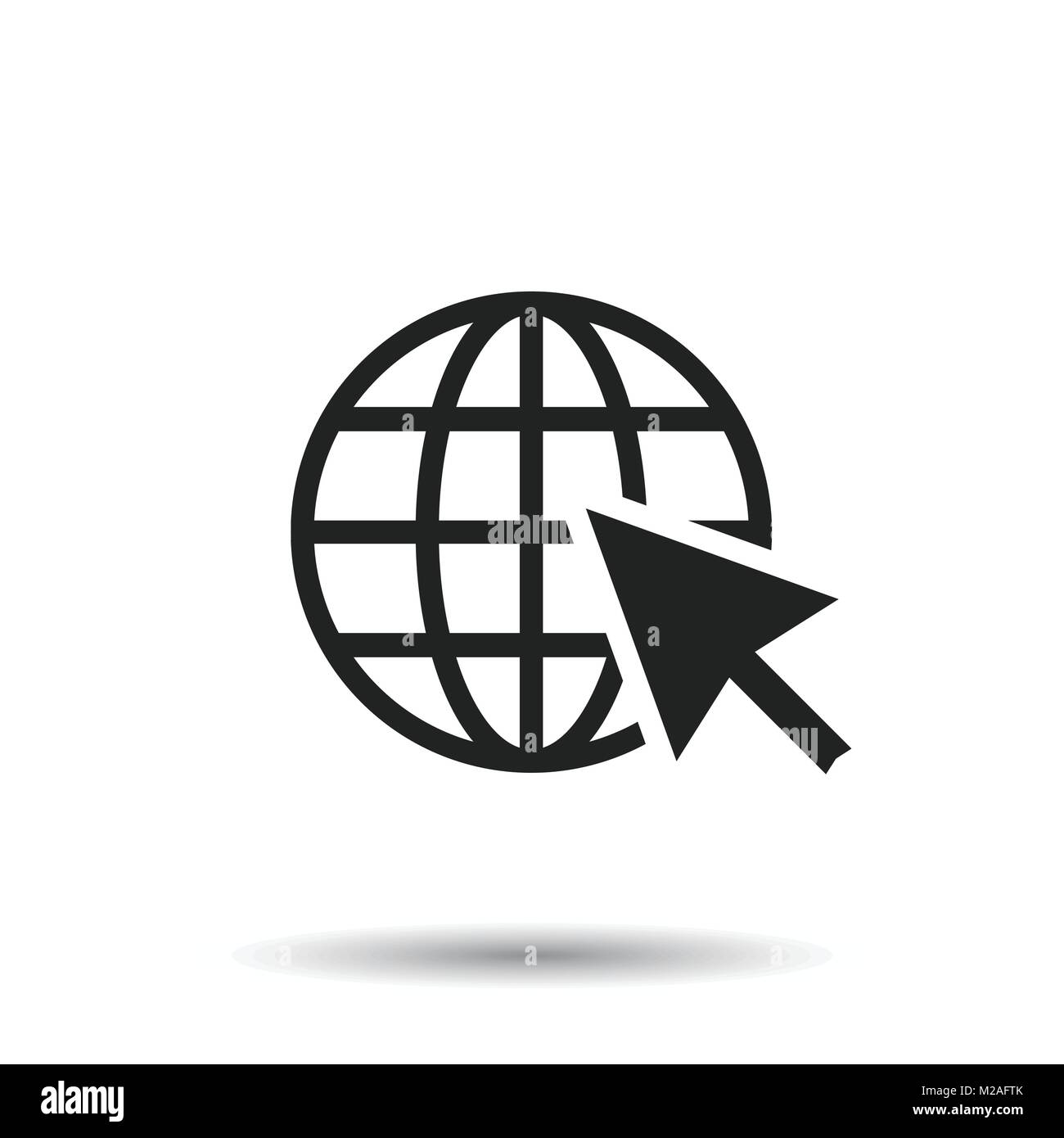 Go to web icon. Internet flat vector illustration for website on white ...