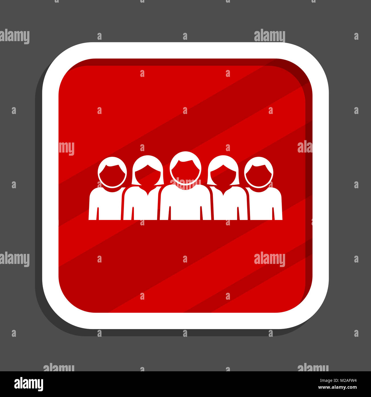 People icon. Flat design square internet banner Stock Photo - Alamy