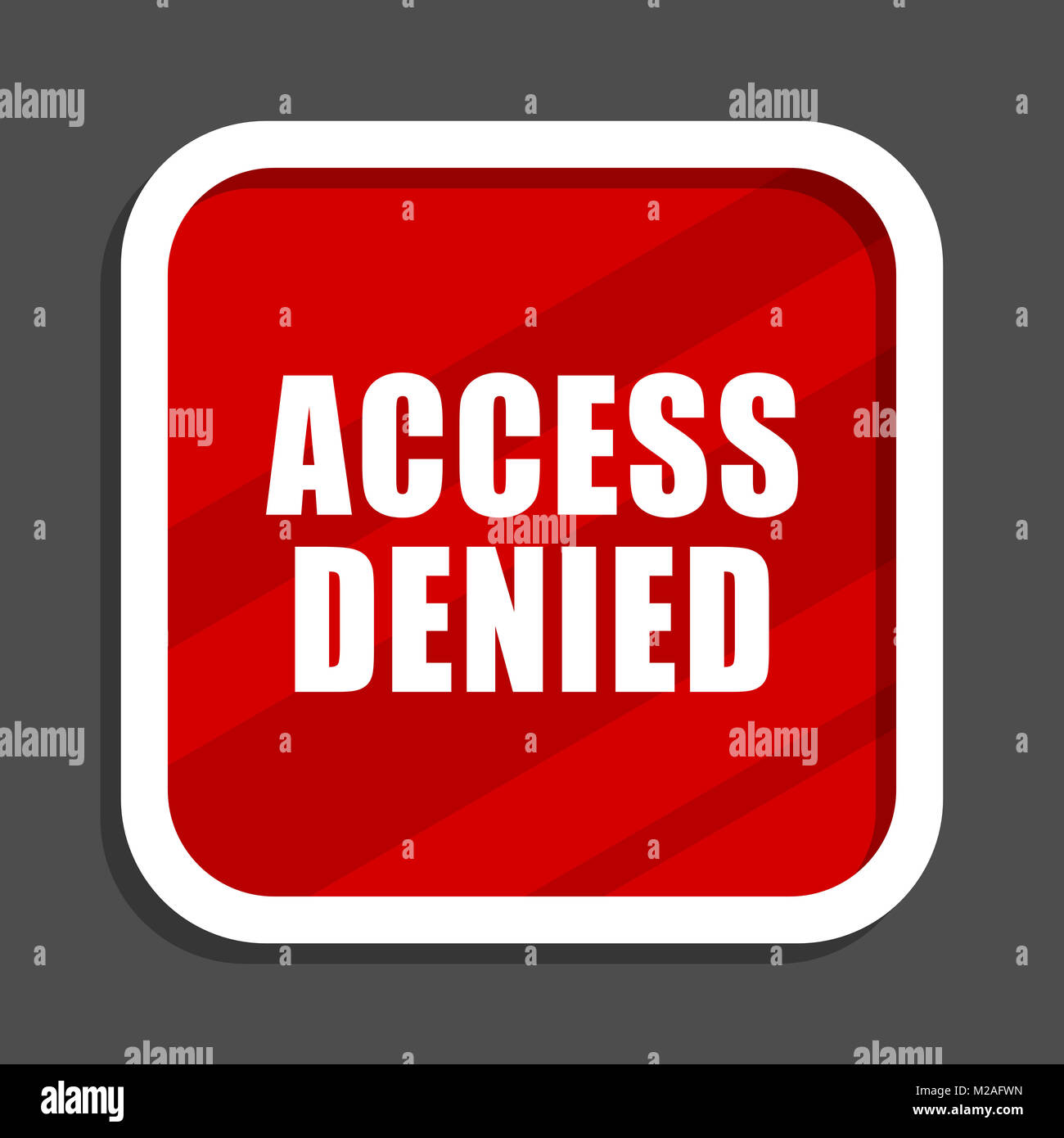 Access denied icon. Flat design square internet banner Stock Photo - Alamy