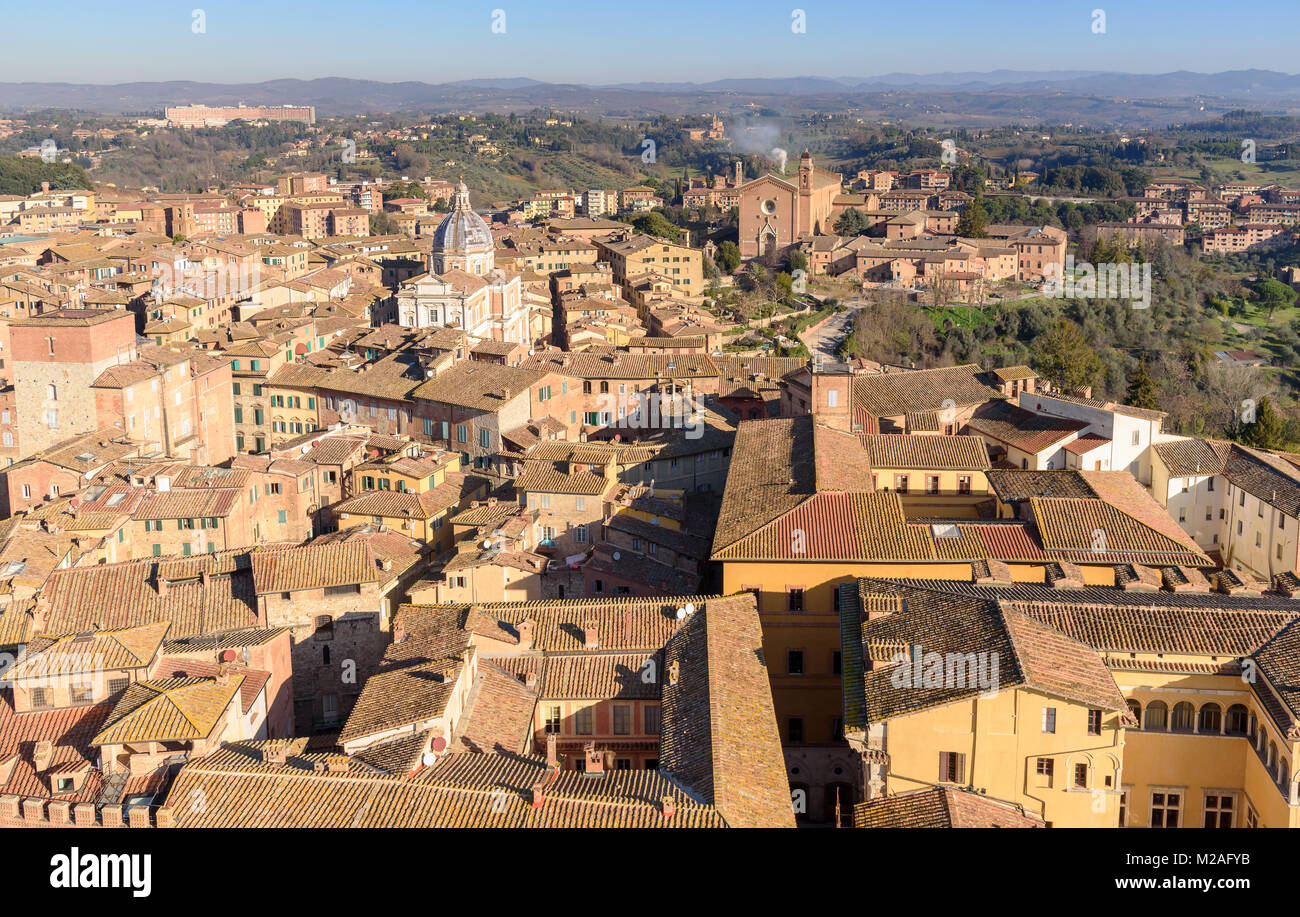 Aerial view of siena hi-res stock photography and images - Alamy