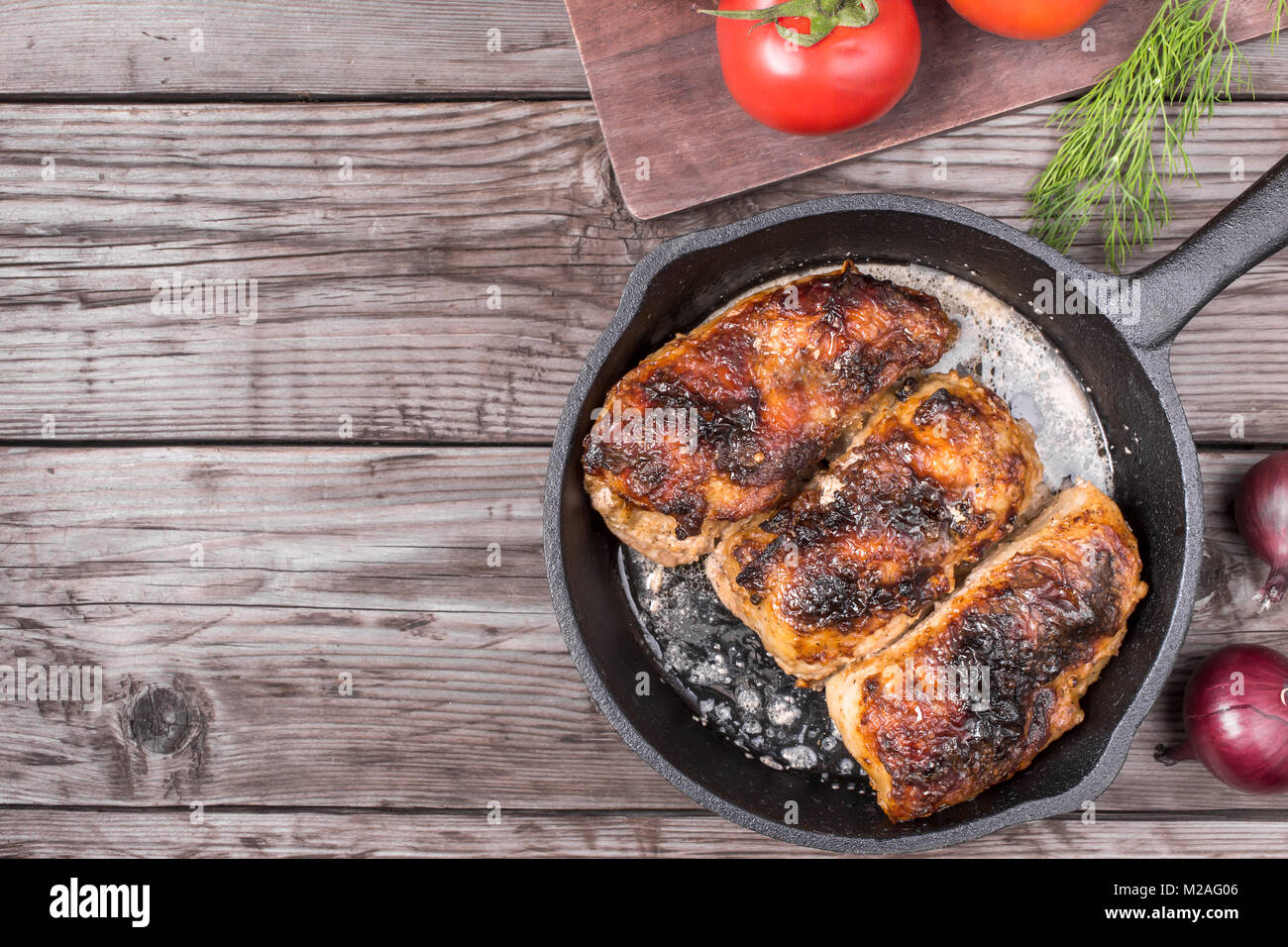 Chicken pieces top view Stock Photo - Alamy