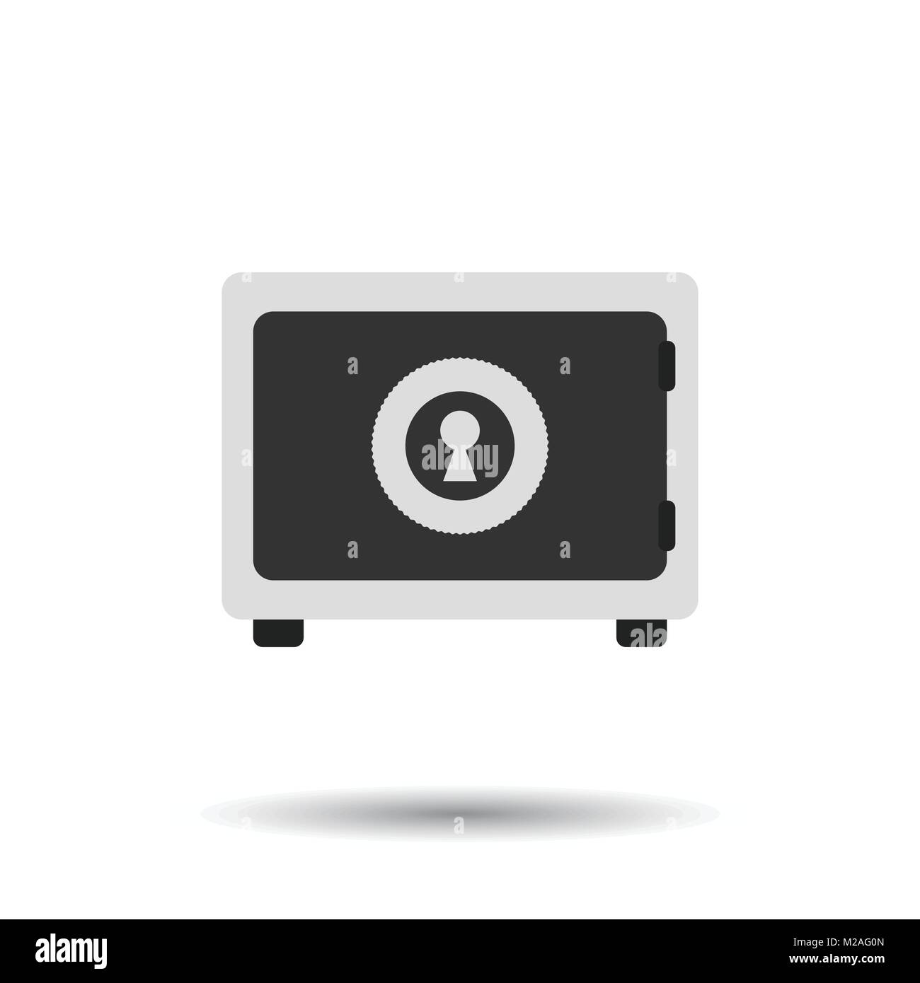 Money safe icon. Vector illustration in flat style on isolated ...