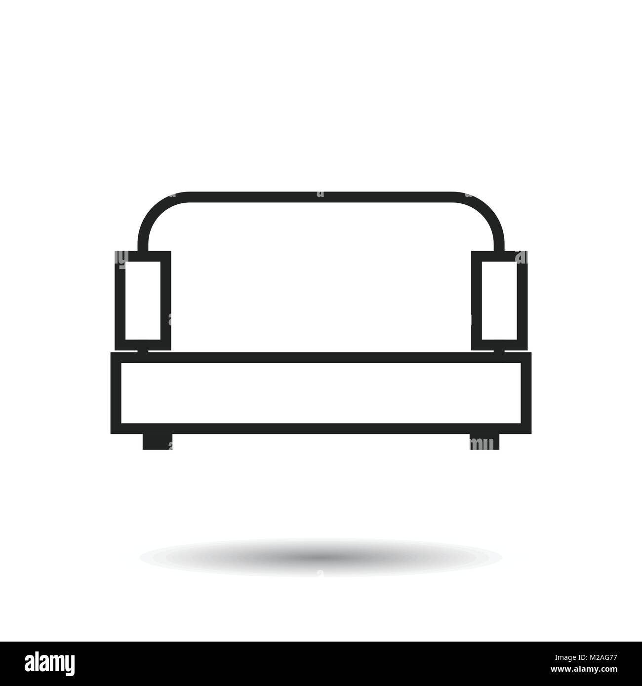Sofa vector illustration isolated on white background. Sofa icon vector ...