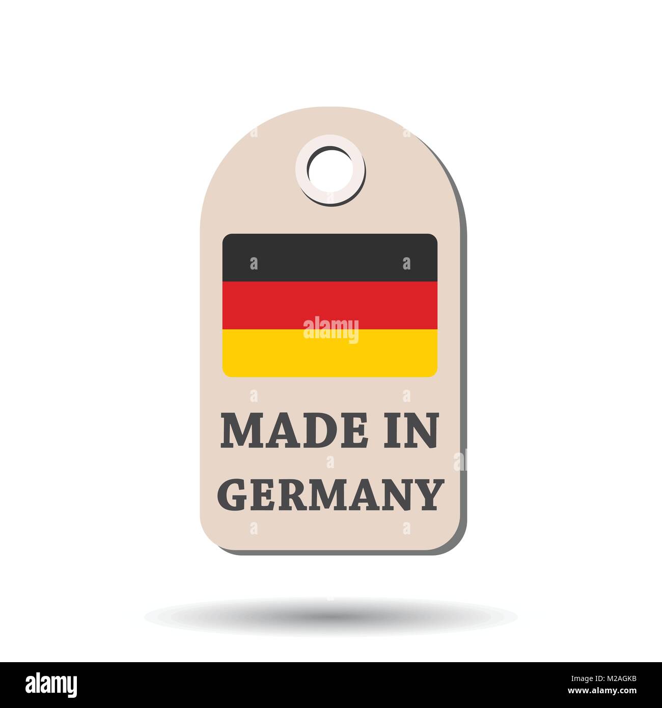 Hang tag made in Germany with flag. Vector illustration on white ...