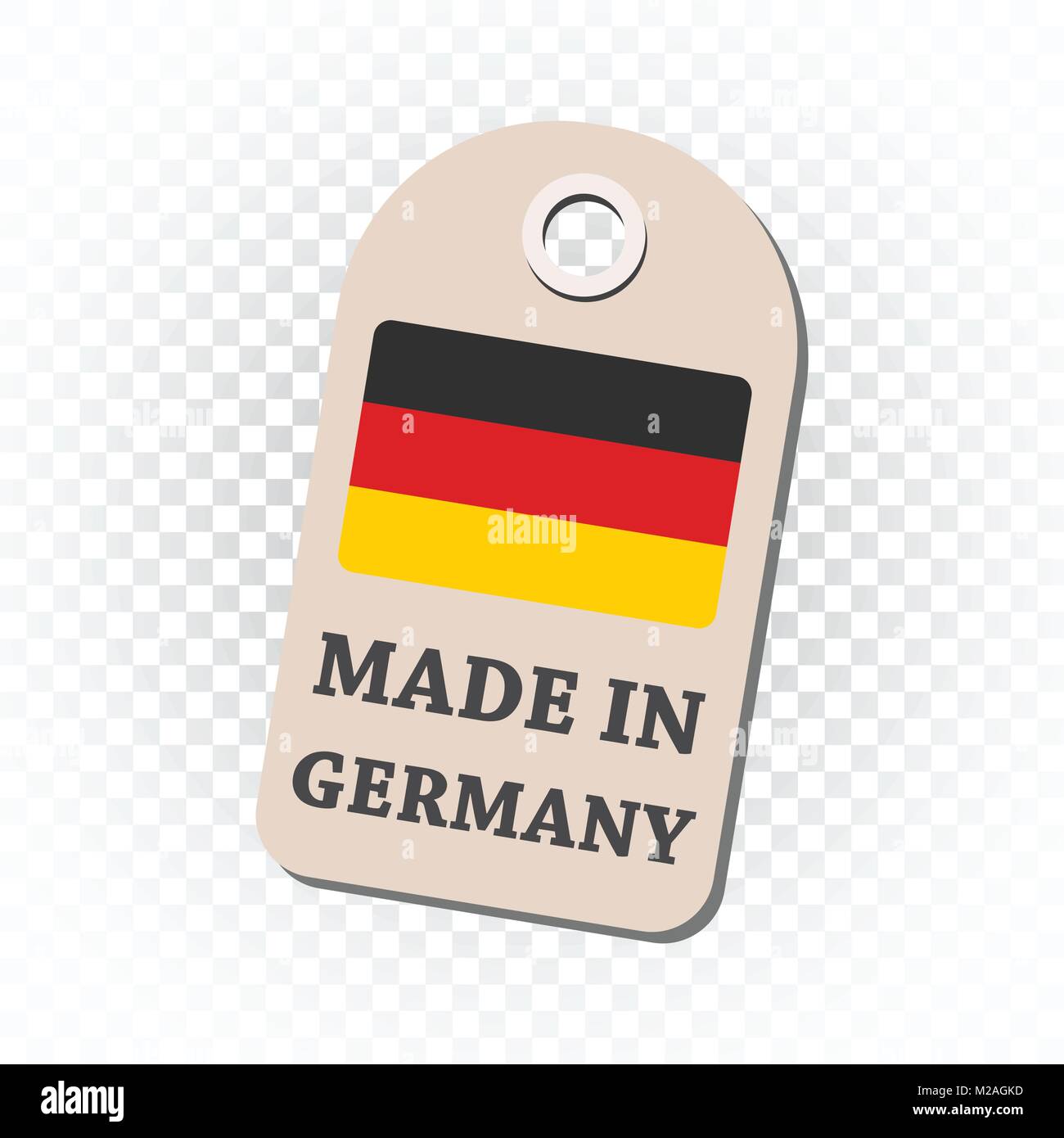 Hang tag made in Germany with flag. Vector illustration on isolated ...