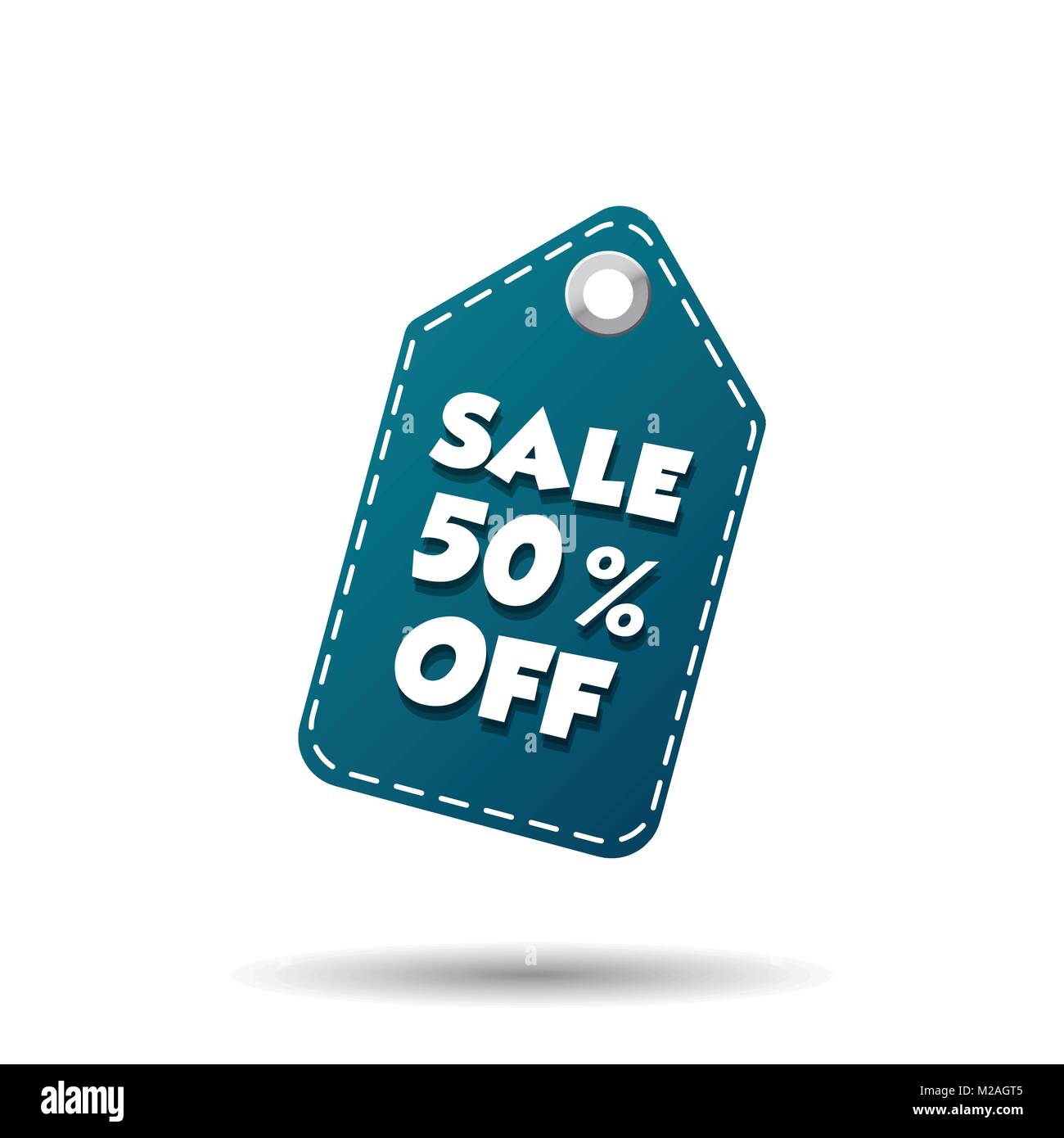 Sale 50% off tag. Label vector illustration on white background Stock ...