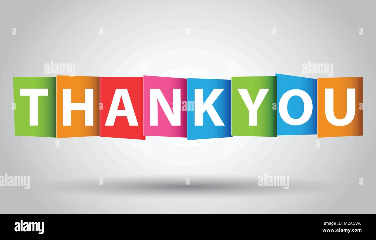 Thank you colorful card. Vector illustration Stock Vector Image & Art ...