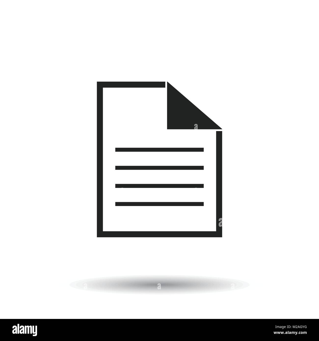 Document icon vector flat illustration. Isolated documents symbol ...