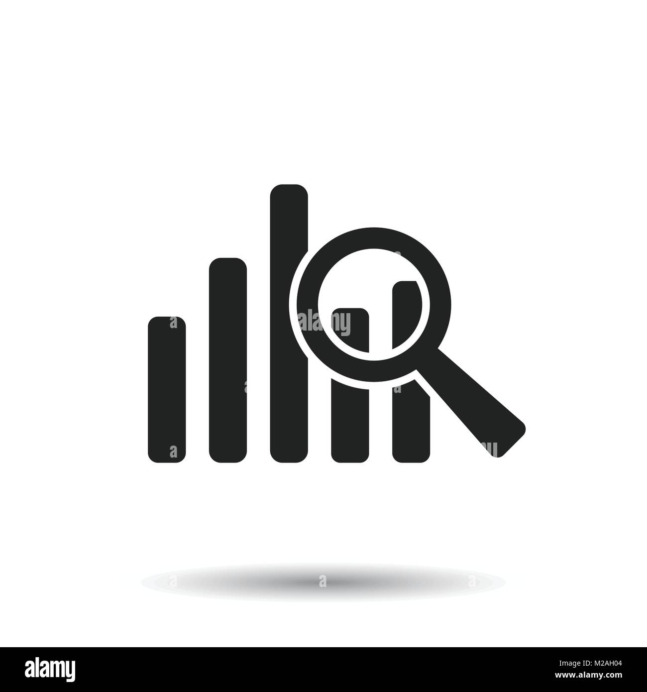 Business graph icon. Chart flat vector illustration on white background ...
