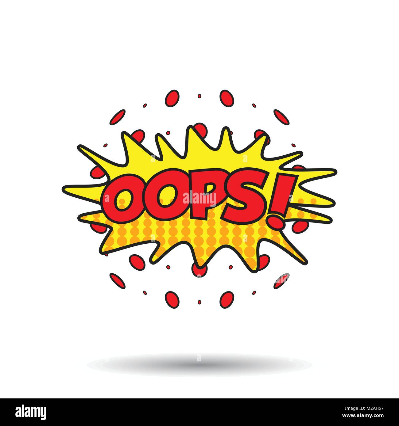 Oops comic sound effects. Sound bubble speech with word and comic cartoon expression sounds ...