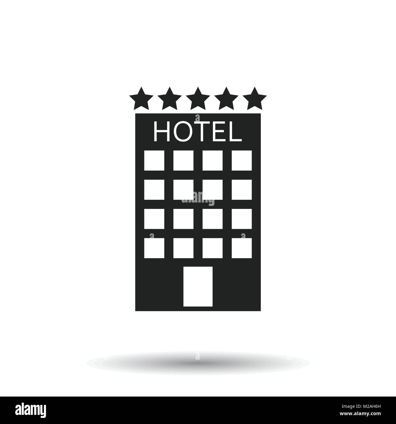 Hotel icon on isolated background. Simple flat pictogram for business ...