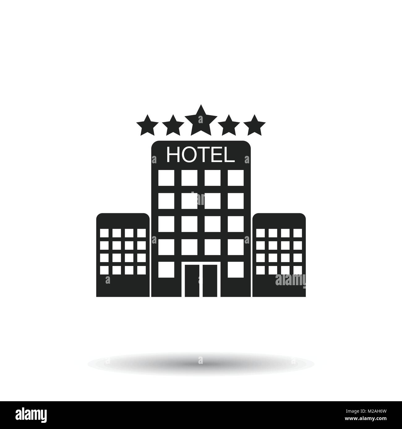 Hotel icon on isolated background. Simple flat pictogram for business ...