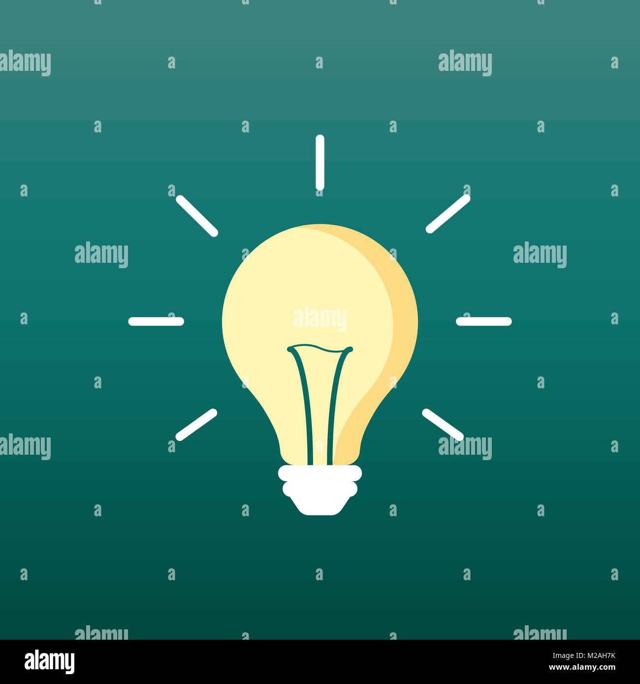 Halogen lightbulb icon. Light bulb sign. Electricity and idea symbol. Icon on green background ...
