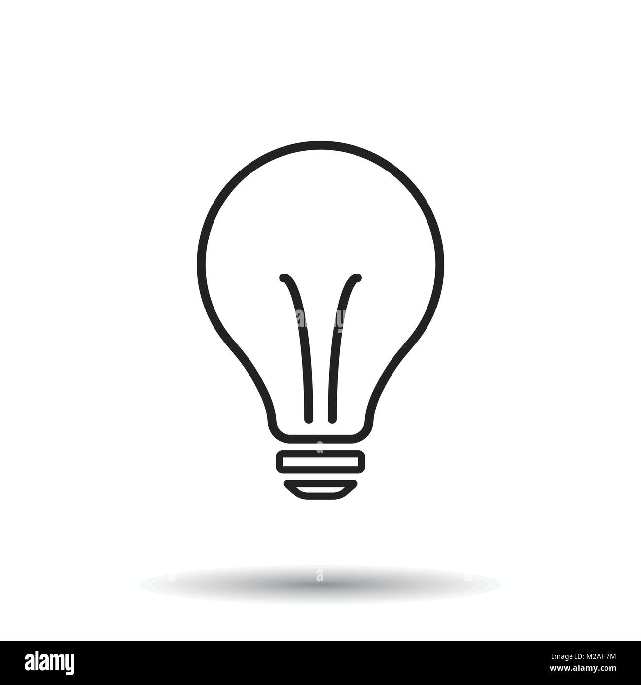 Halogen lightbulb icon. Light bulb sign. Electricity and idea symbol ...