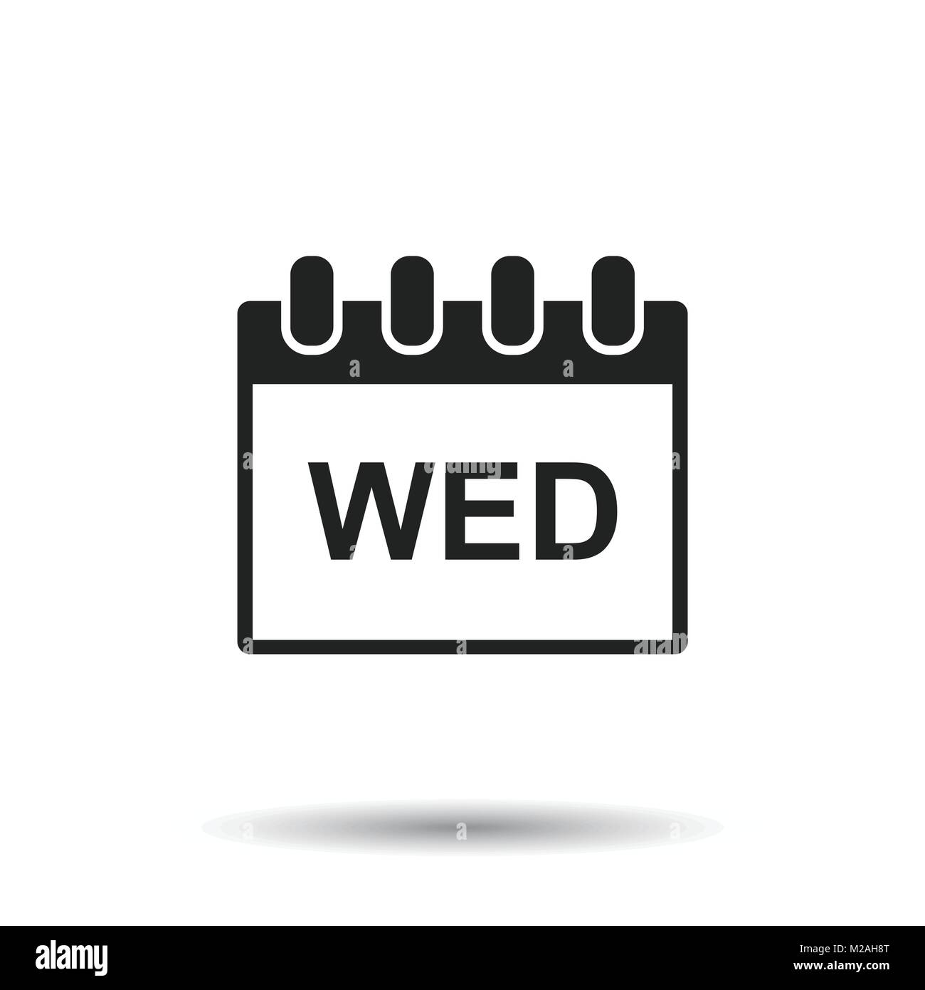 Wednesday calendar page pictogram icon. Simple flat pictogram for ...