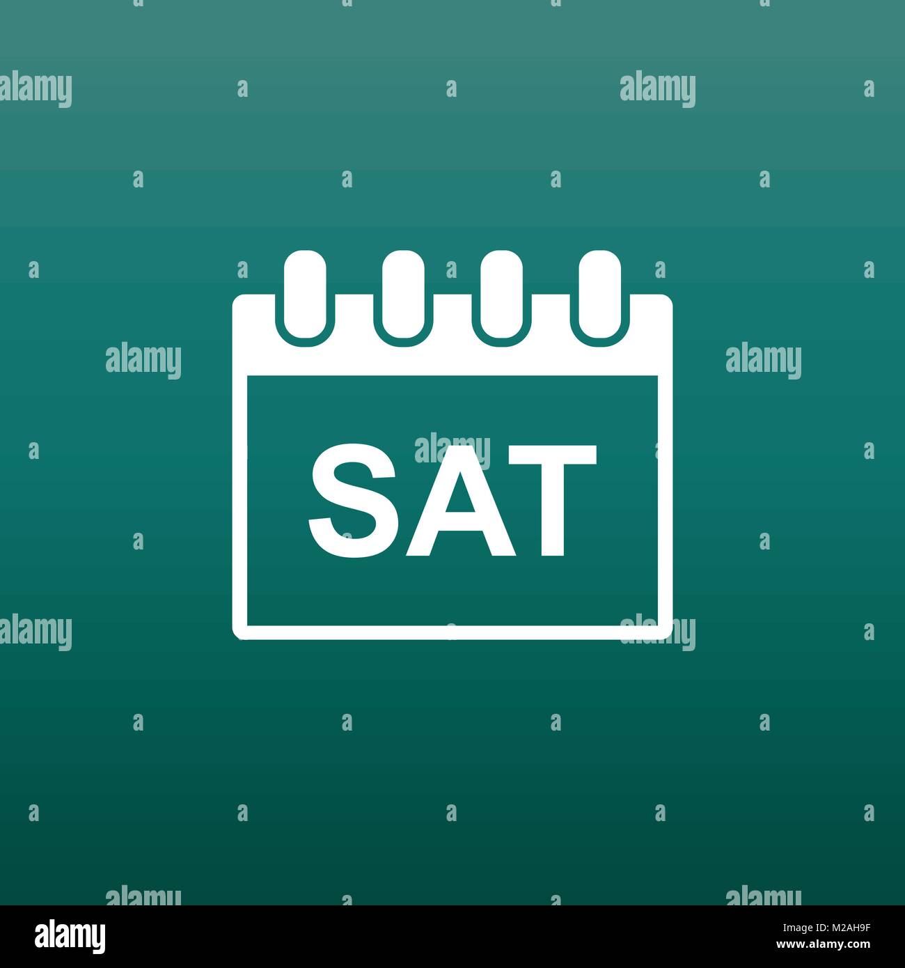 Saturday calendar page pictogram icon. Simple flat pictogram for ...