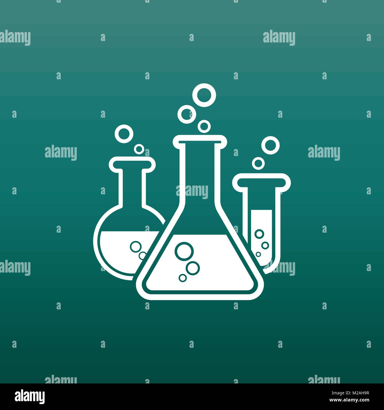Chemical test tube pictogram icon. Laboratory glassware or beaker ...