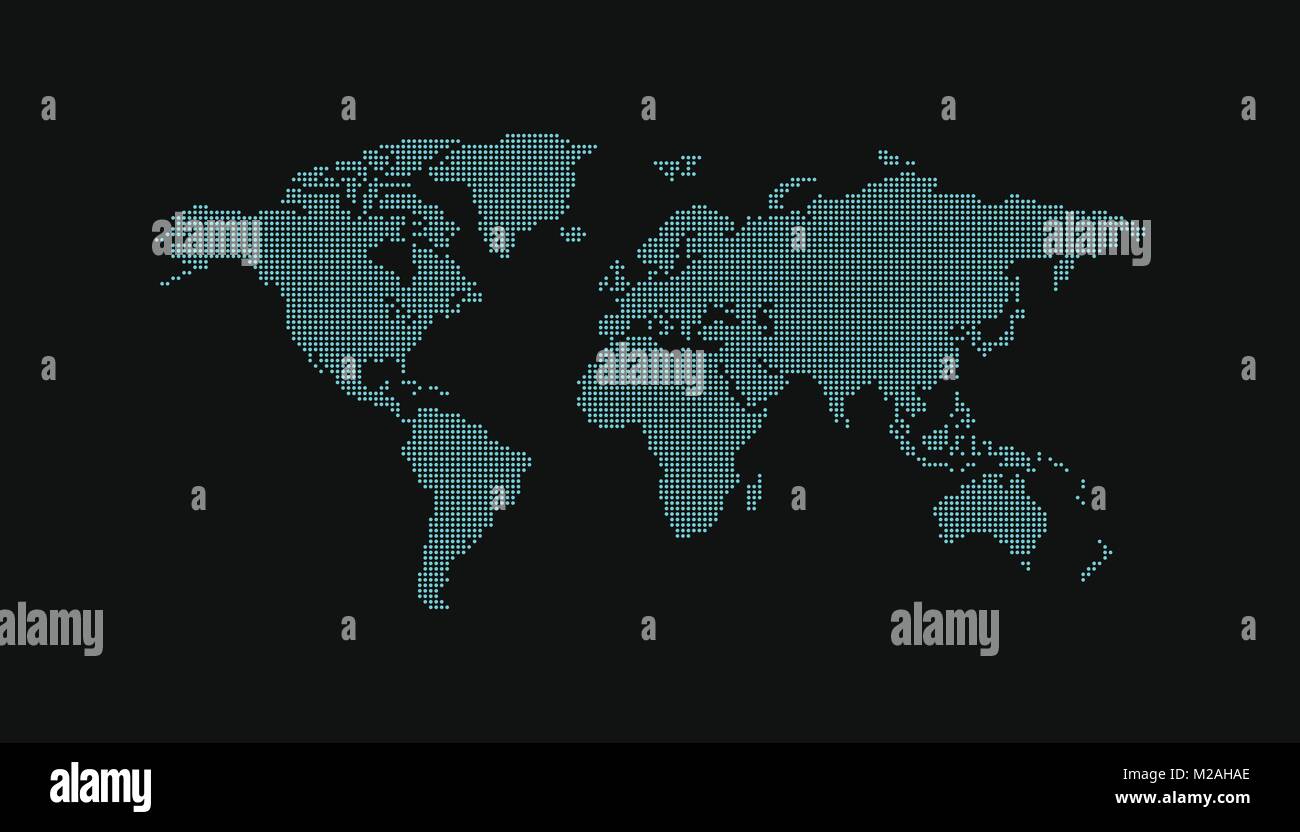 Dotted world map vector illustration Stock Vector Image & Art - Alamy
