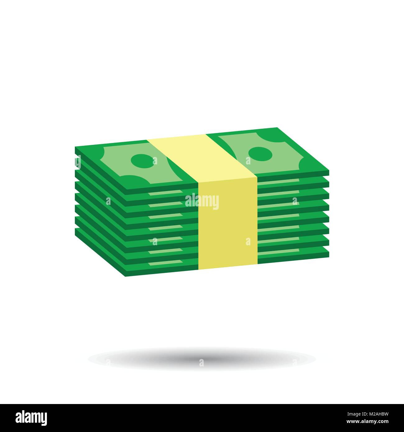 Stacks of cash. Vector illustration in flat design on white background ...