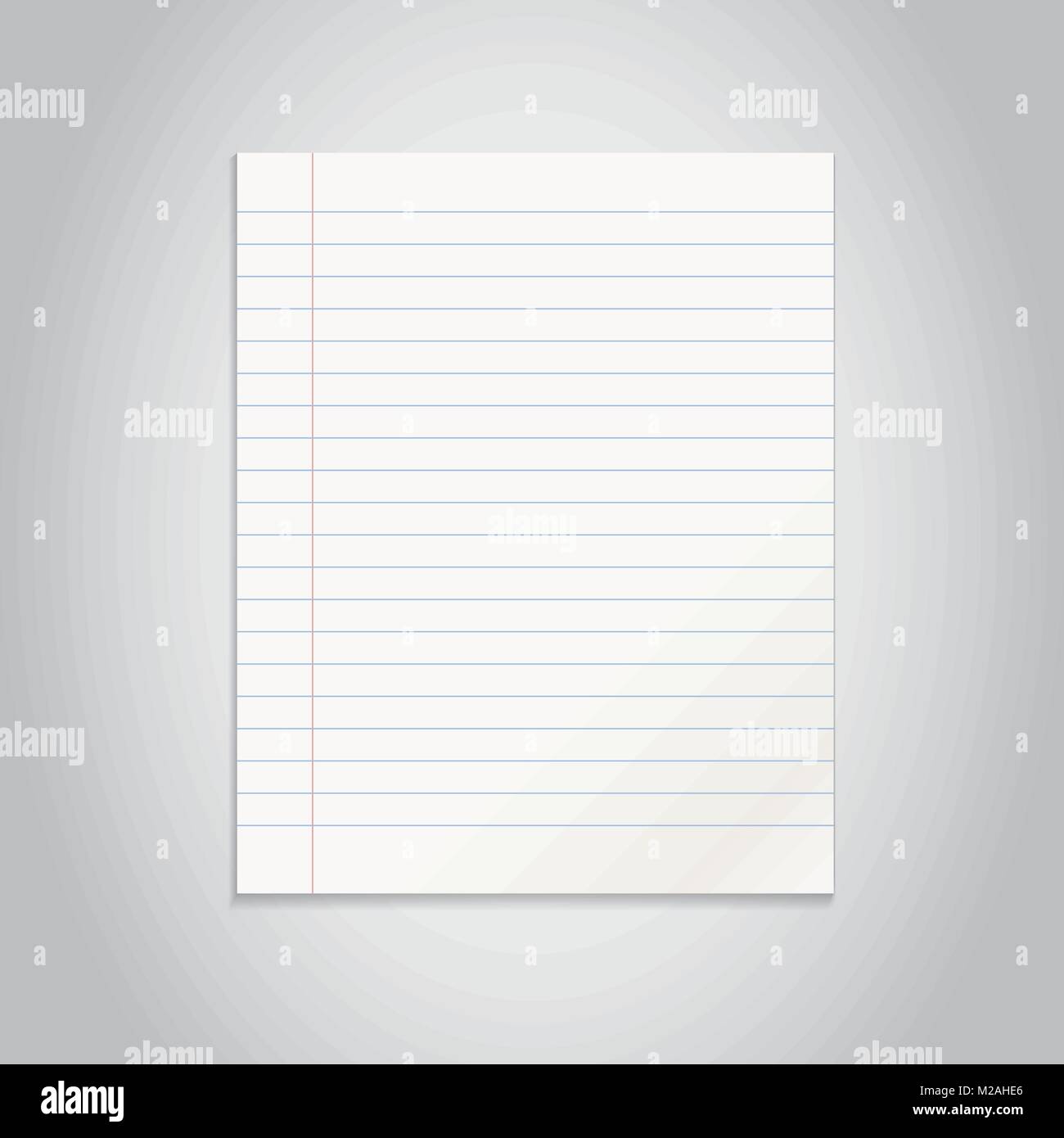 Realistic line paper note on gray background Stock Vector Image & Art ...