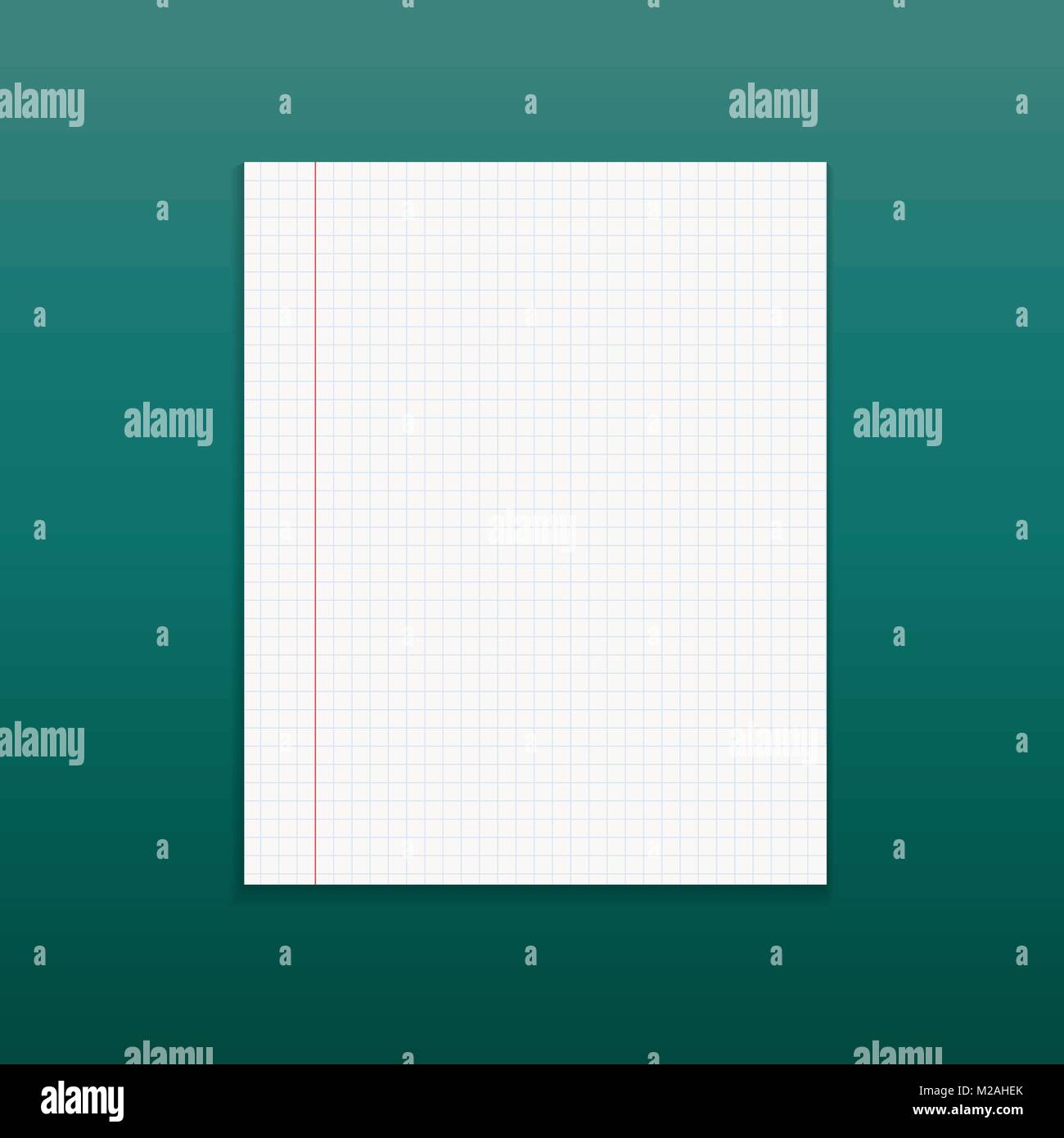 Realistic paper note on green background Stock Vector Image & Art - Alamy