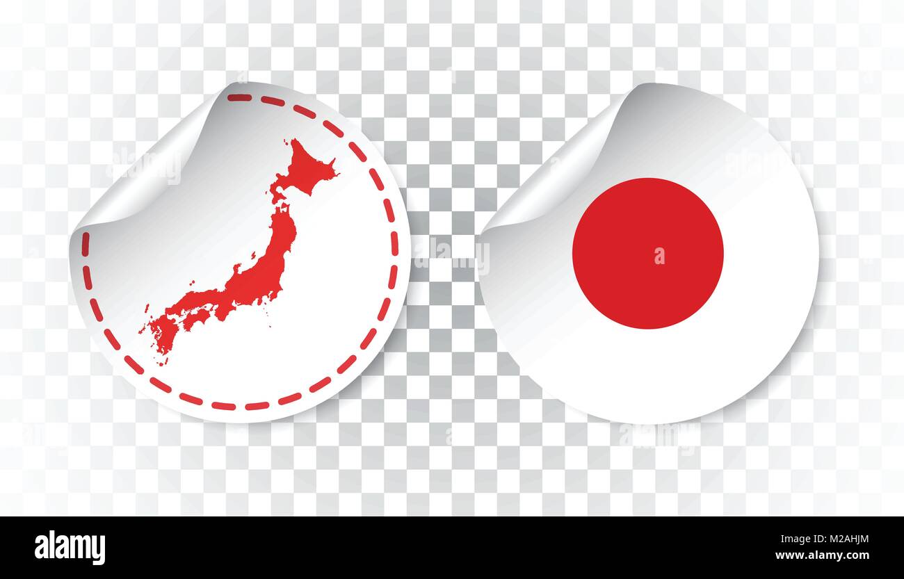 Japan flag map Stock Vector Images - Alamy
