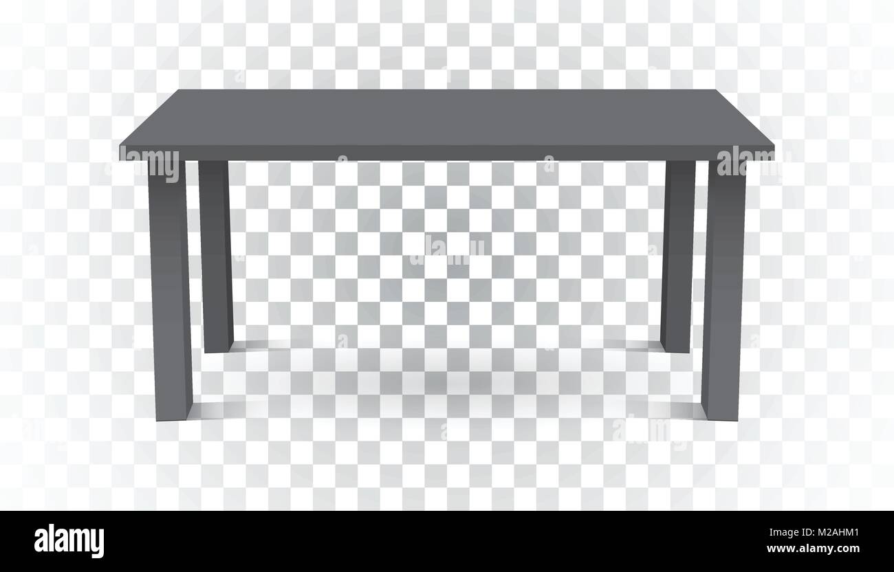 Vector 3d table for object presentation. Empty dark top table on isolated background Stock ...