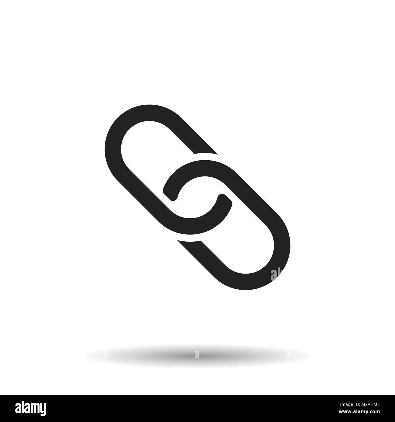 Chain Icon vector illustration in flat style isolated on white ...