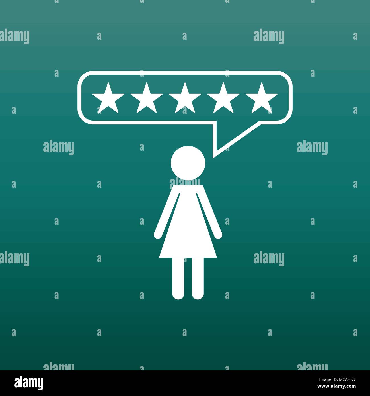 Customer reviews, rating, user feedback concept vector icon. Flat ...