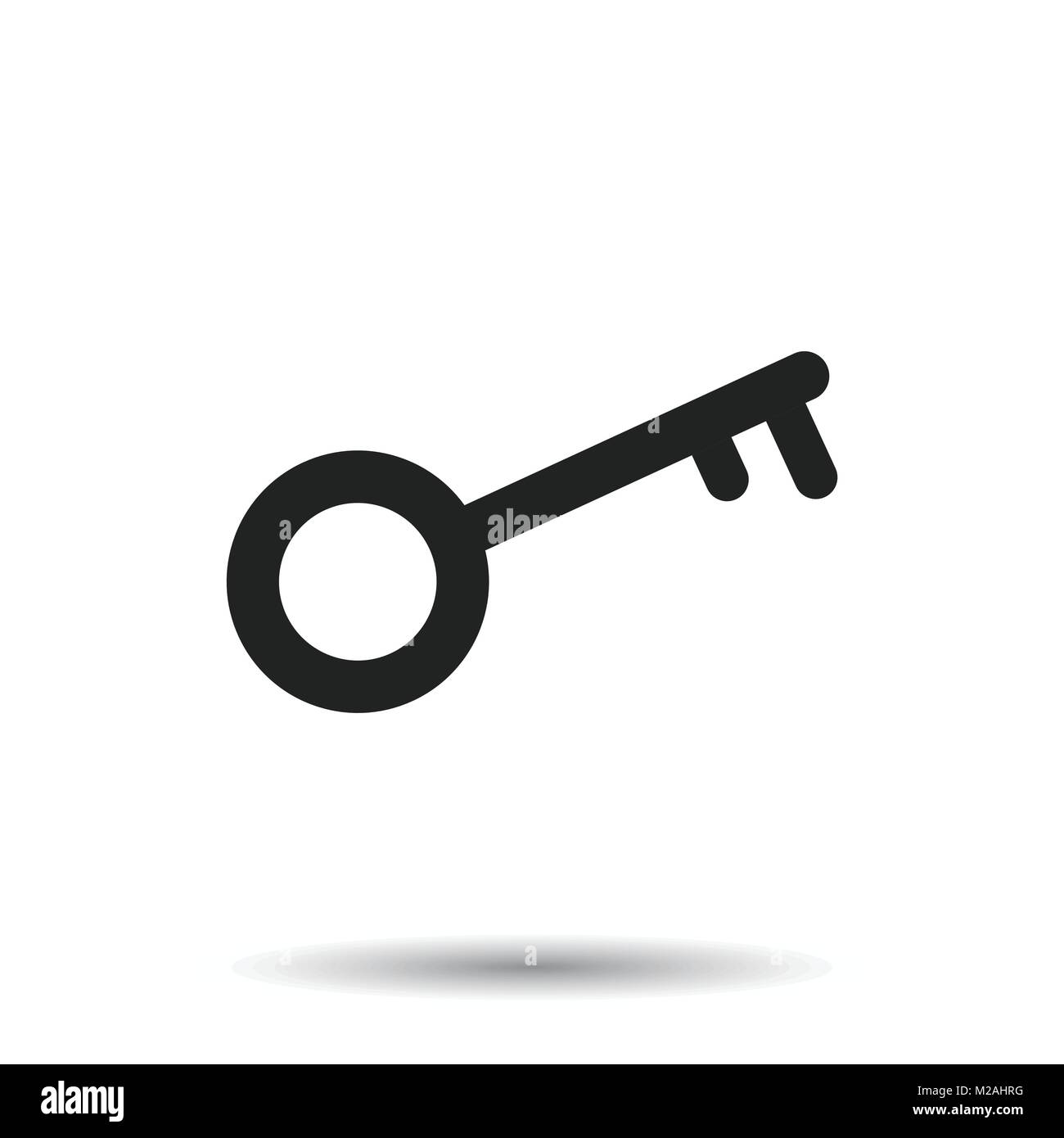Key Icon vector illustration in flat style isolated on white background ...