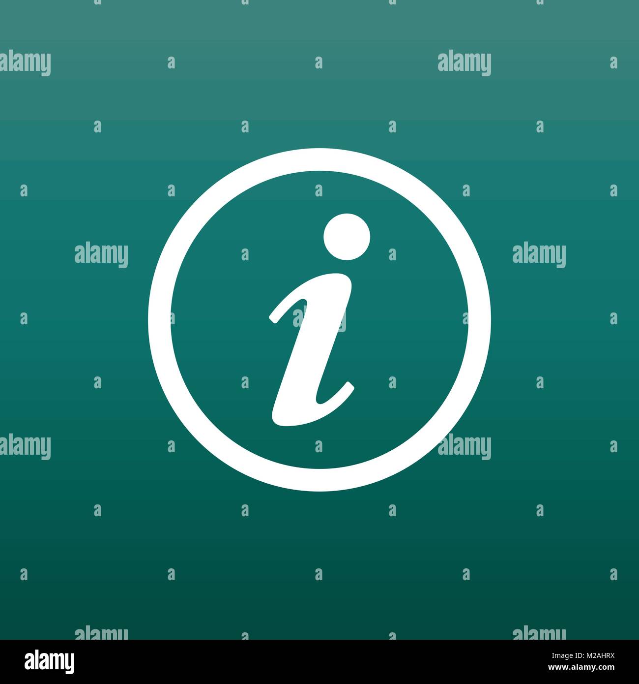 Information Icon vector illustration in flat style on green background ...
