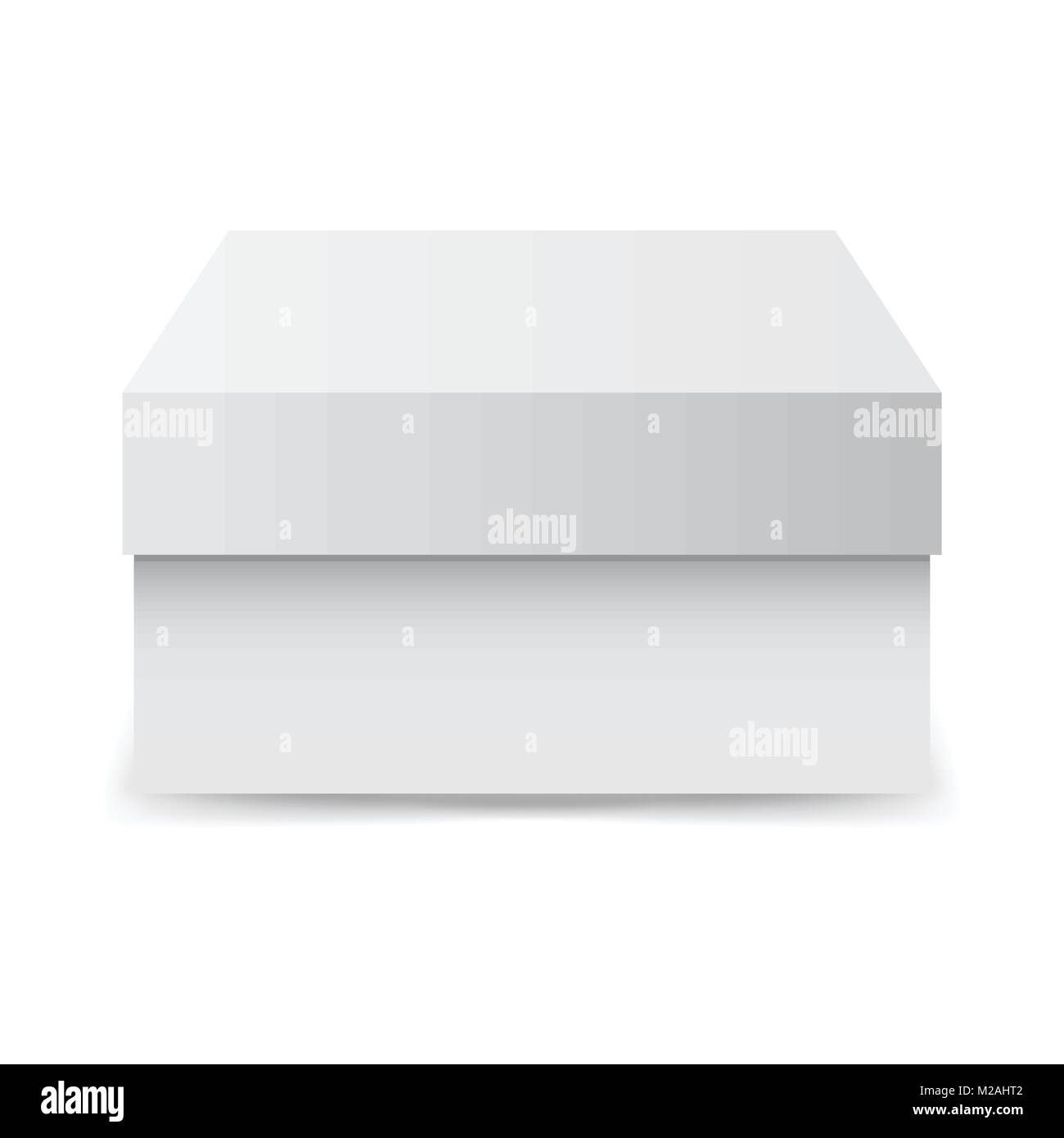 White cardboard package box. Vector illustration isolated on white ...