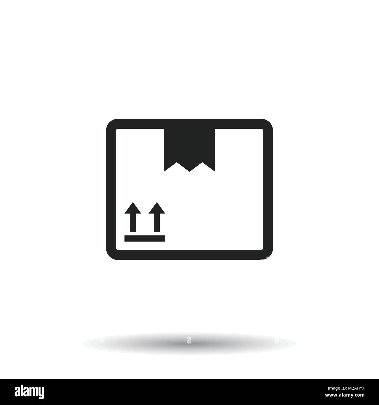 Closed box icon. Shipping pack flat vector illustration on white ...