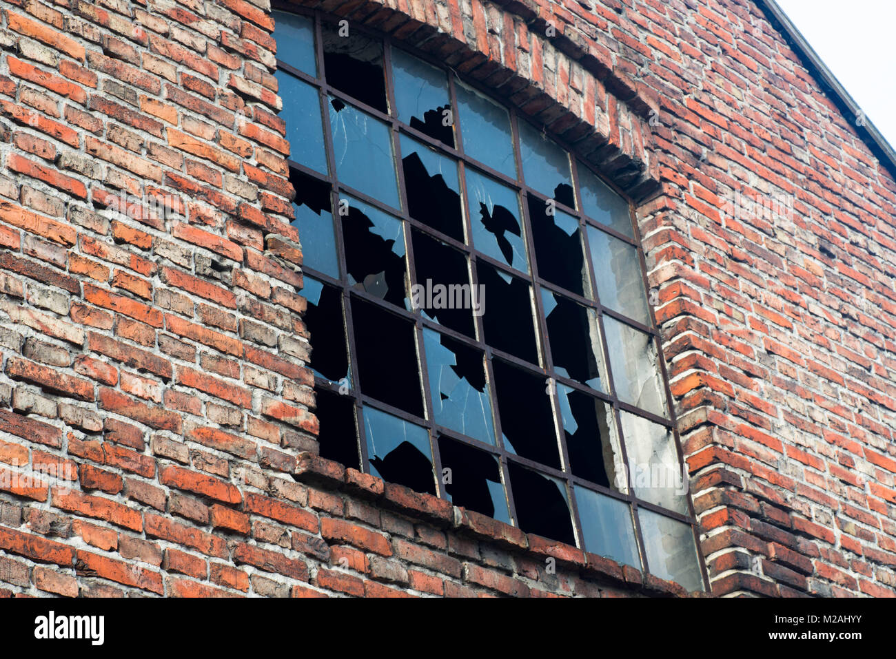 broken window in abandoned old house Stock Photo - Alamy