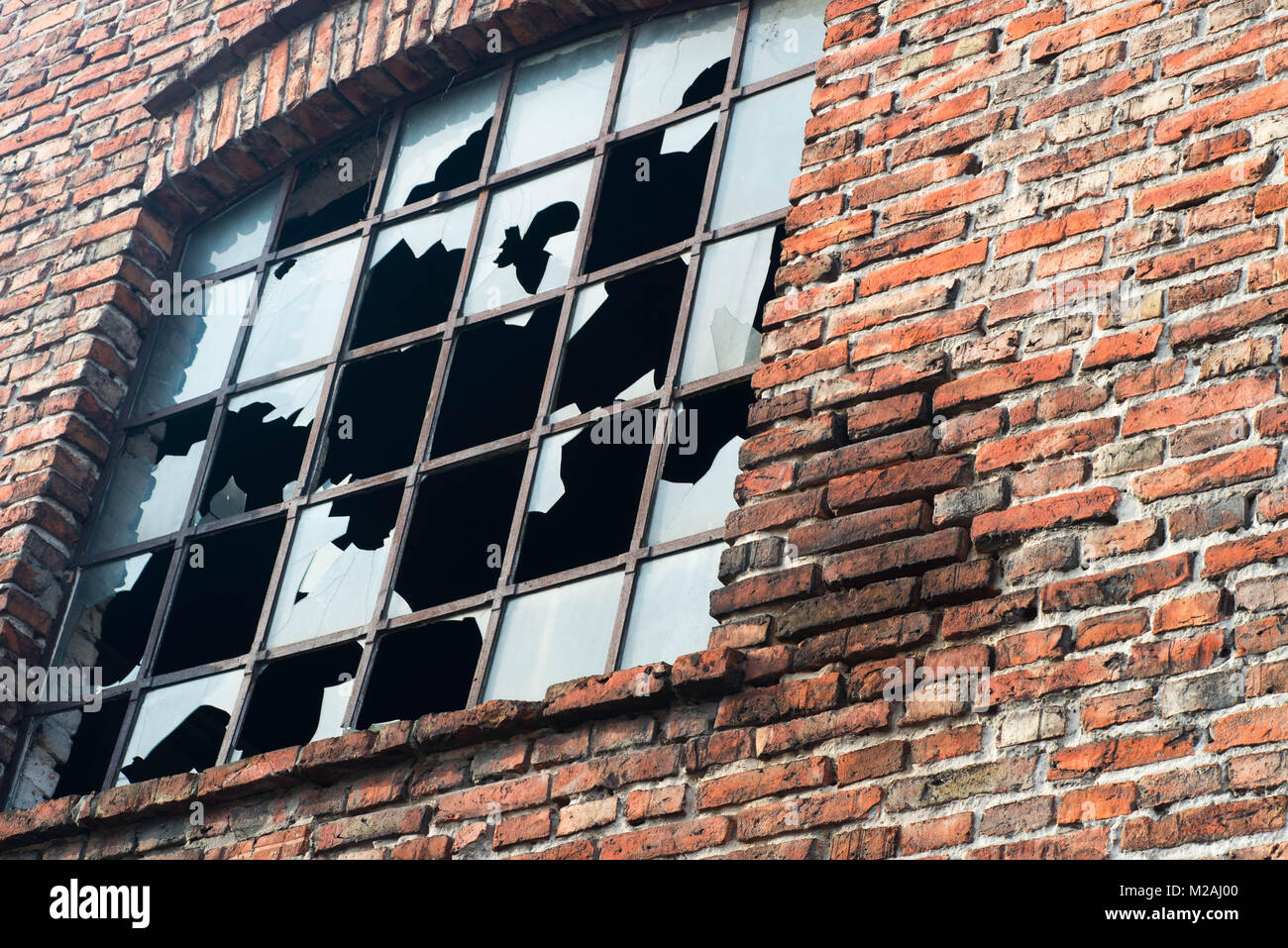 broken window in abandoned old house Stock Photo - Alamy