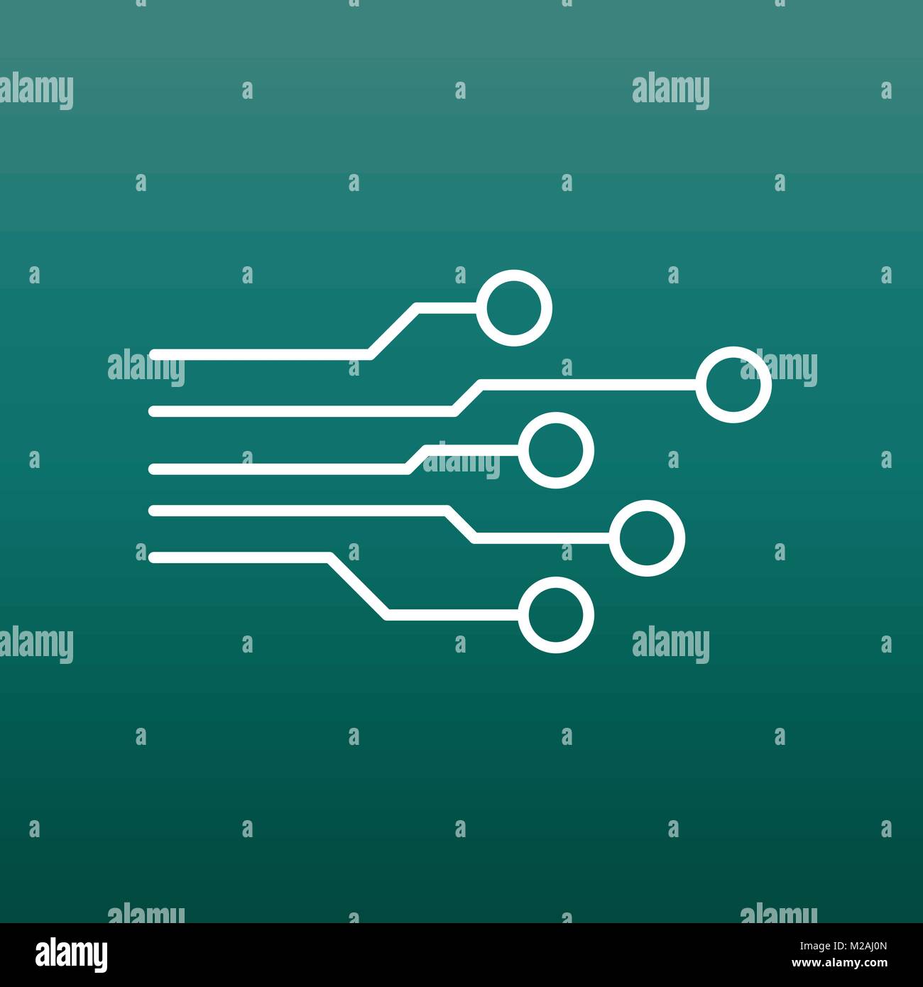 Circuit board icon. Technology scheme symbol flat vector illustration ...