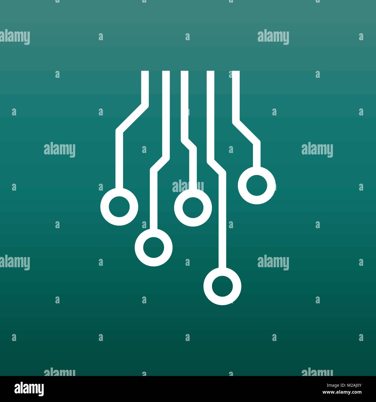 Circuit board icon. Technology scheme symbol flat vector illustration ...