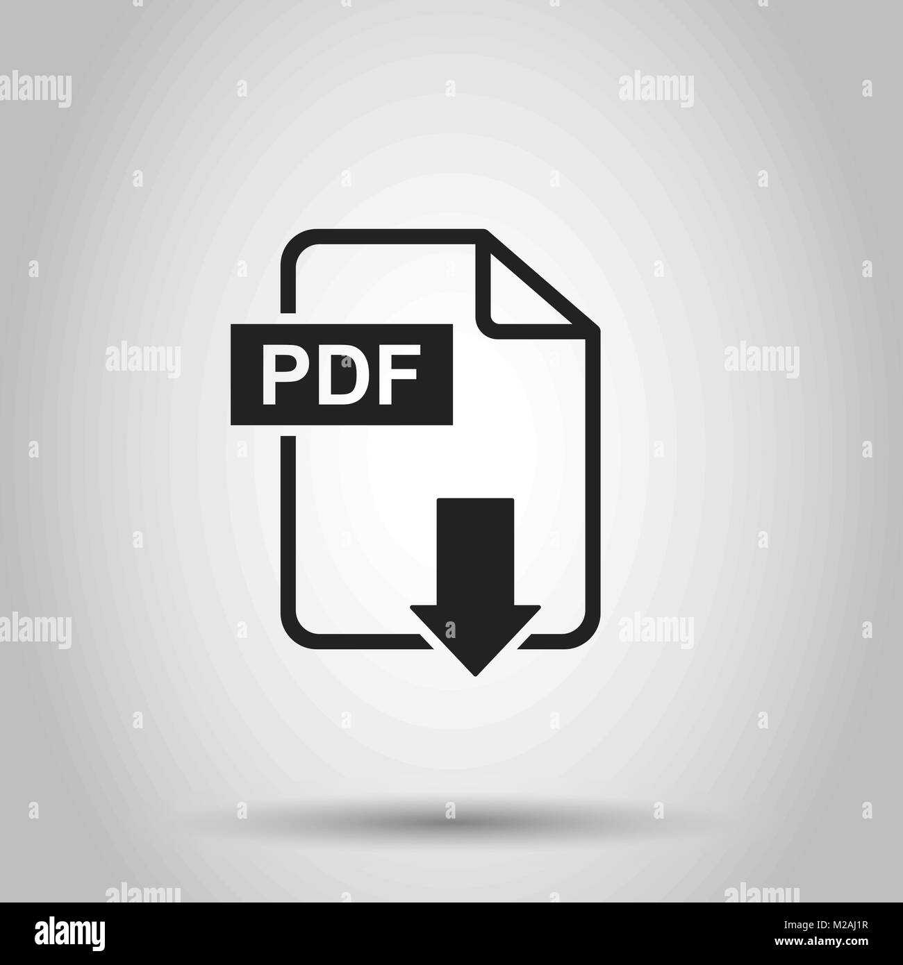 PDF download vector icon. Simple flat pictogram for business, marketing ...