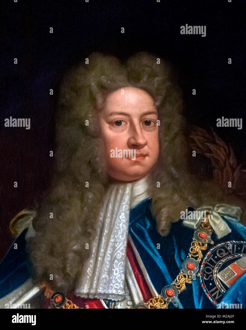 George I. Portrait of King George I of Great Britain (1660-1727) by the ...