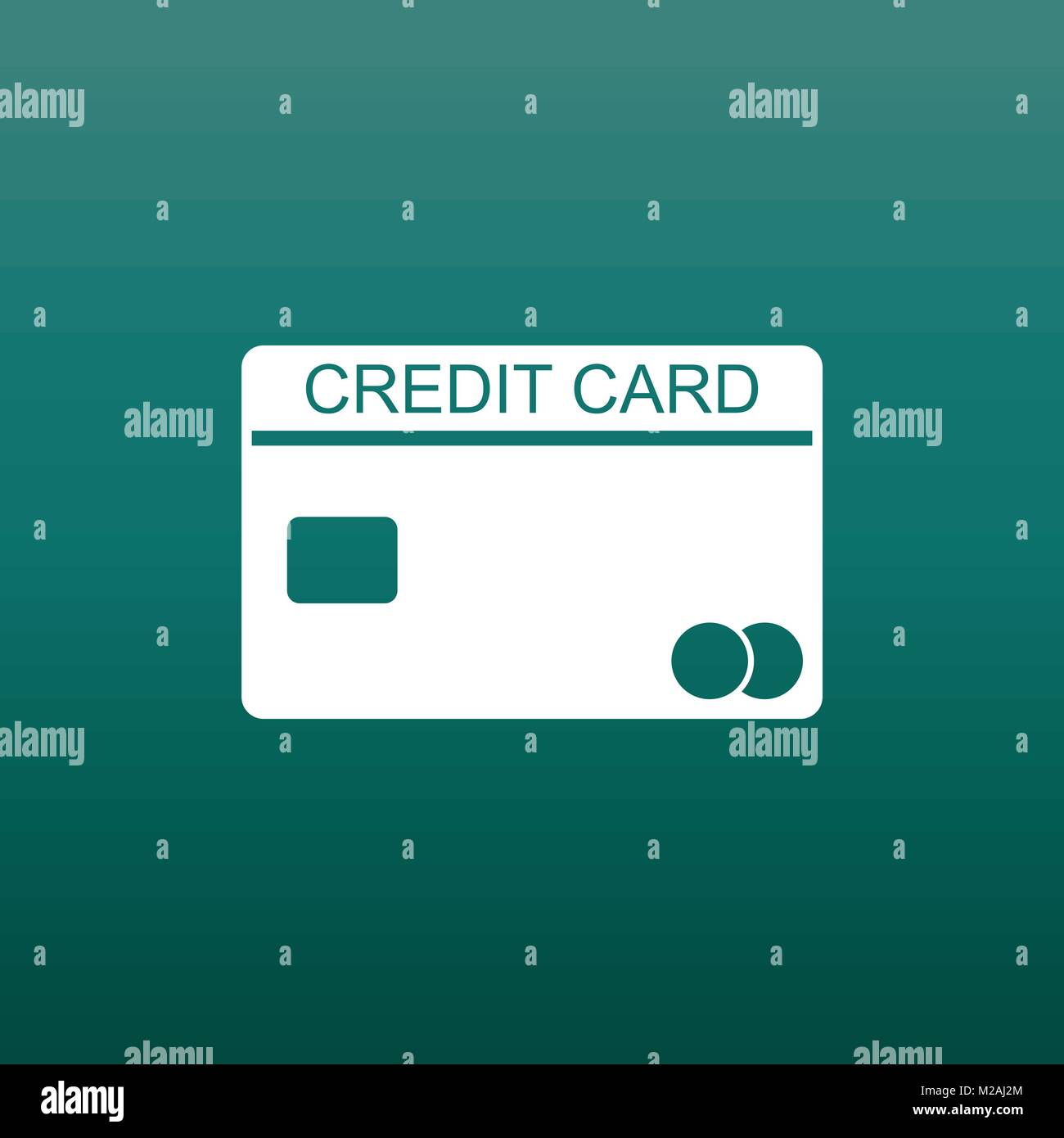 Credit card icon. Banking card vector illustration in flat style on ...
