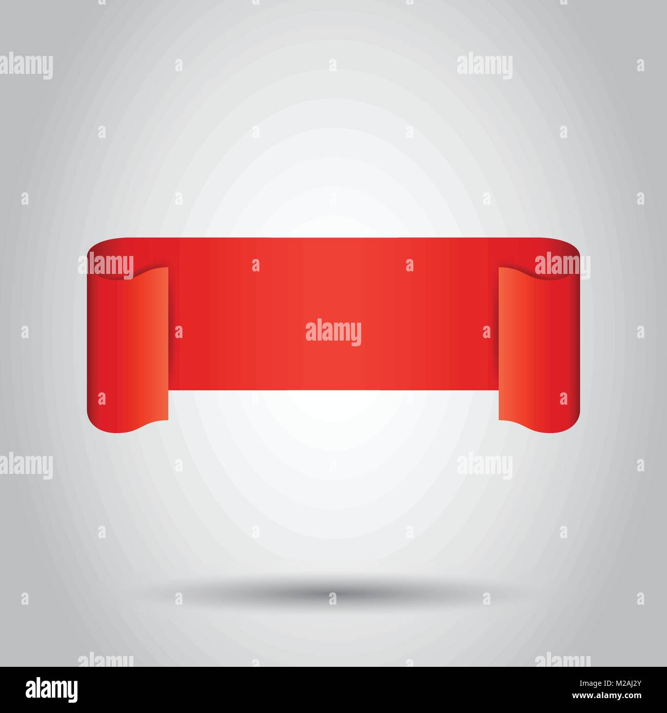 Empty ribbon vector icon. Blank sticker label on gray background Stock ...