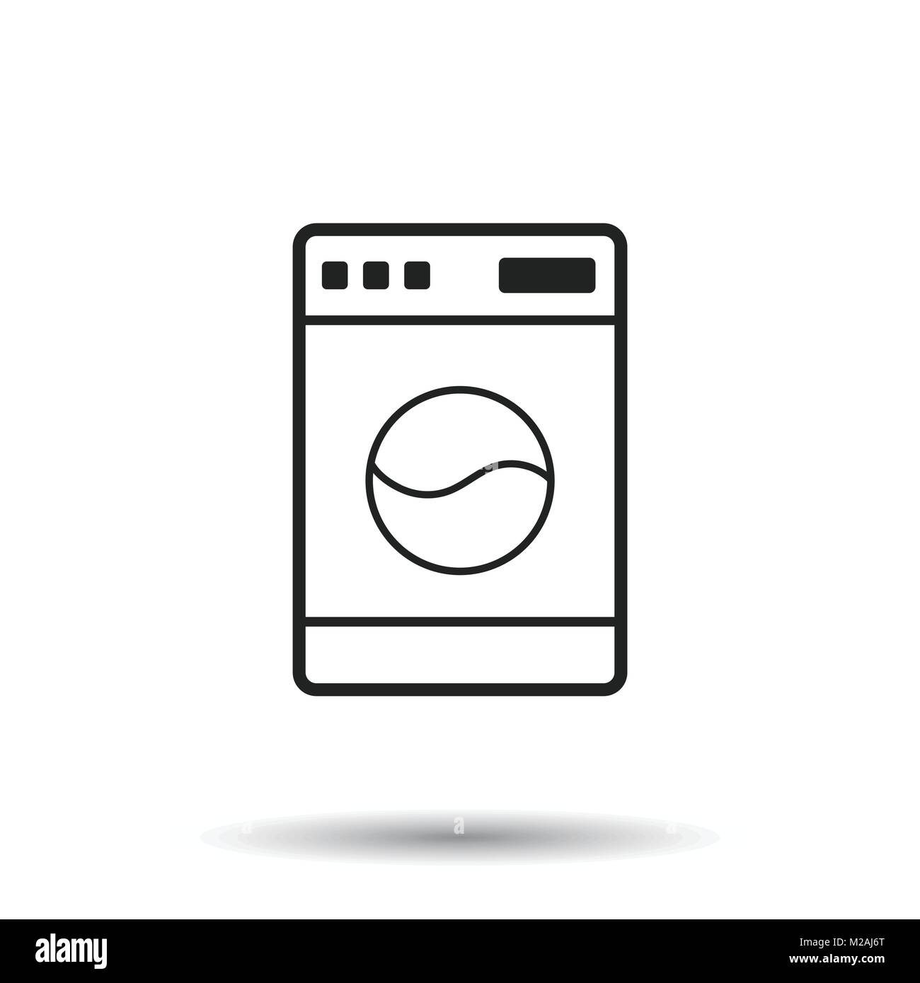 Washer flat vector icon. Laundress sign symbol flat vector illustration ...