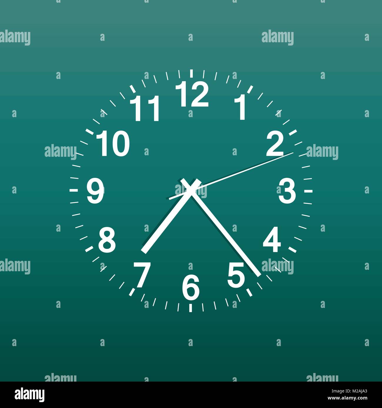 Clock icon vector illustration. Office clock on green background Stock ...