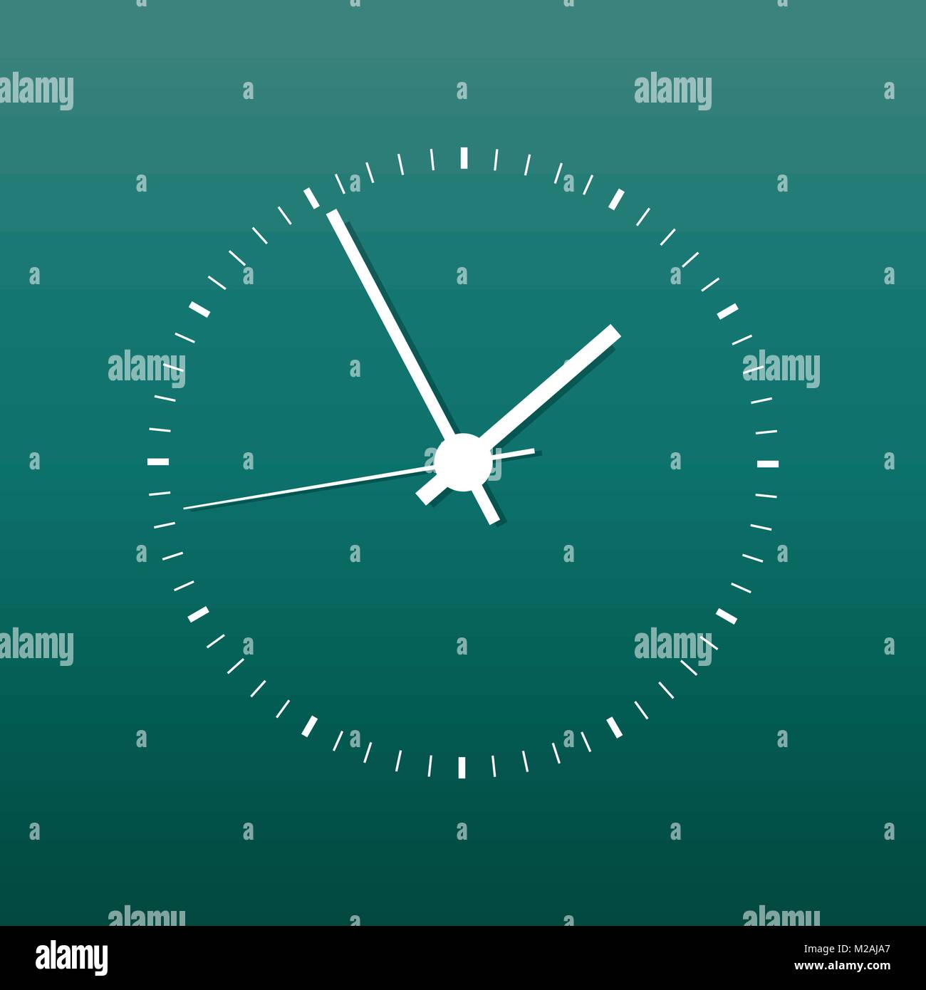 Clock icon vector illustration. Office clock on green background Stock ...
