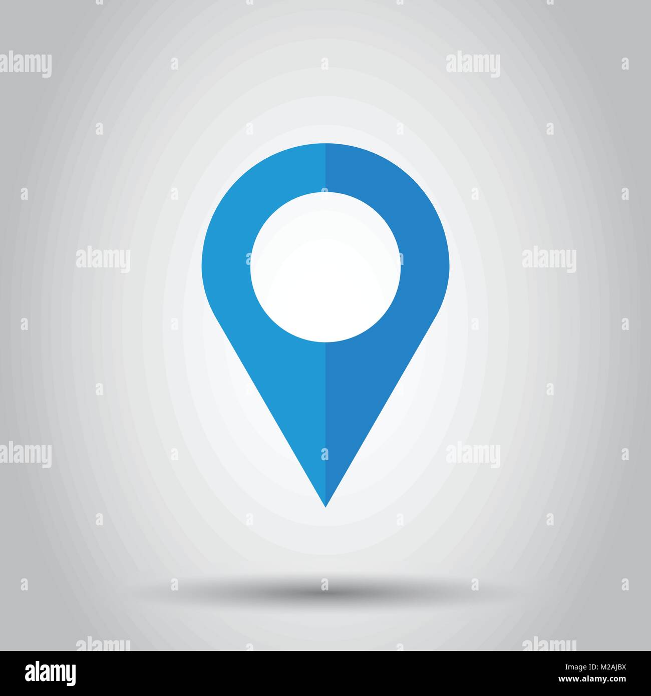 Pin icon vector. Location sign in flat style isolated on gray background. Navigation map, gps ...