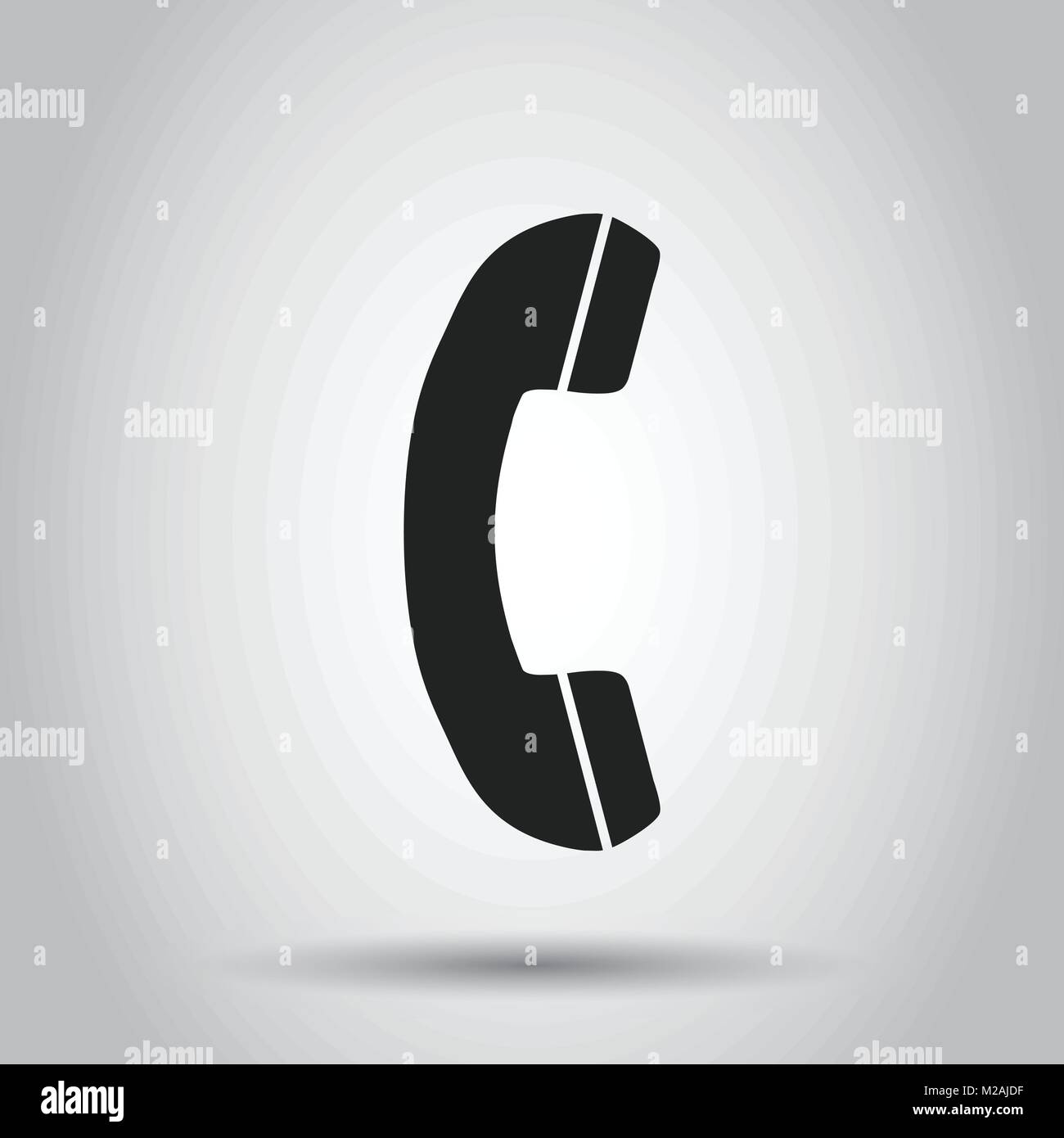 Phone icon vector, contact, support service sign on gray background ...