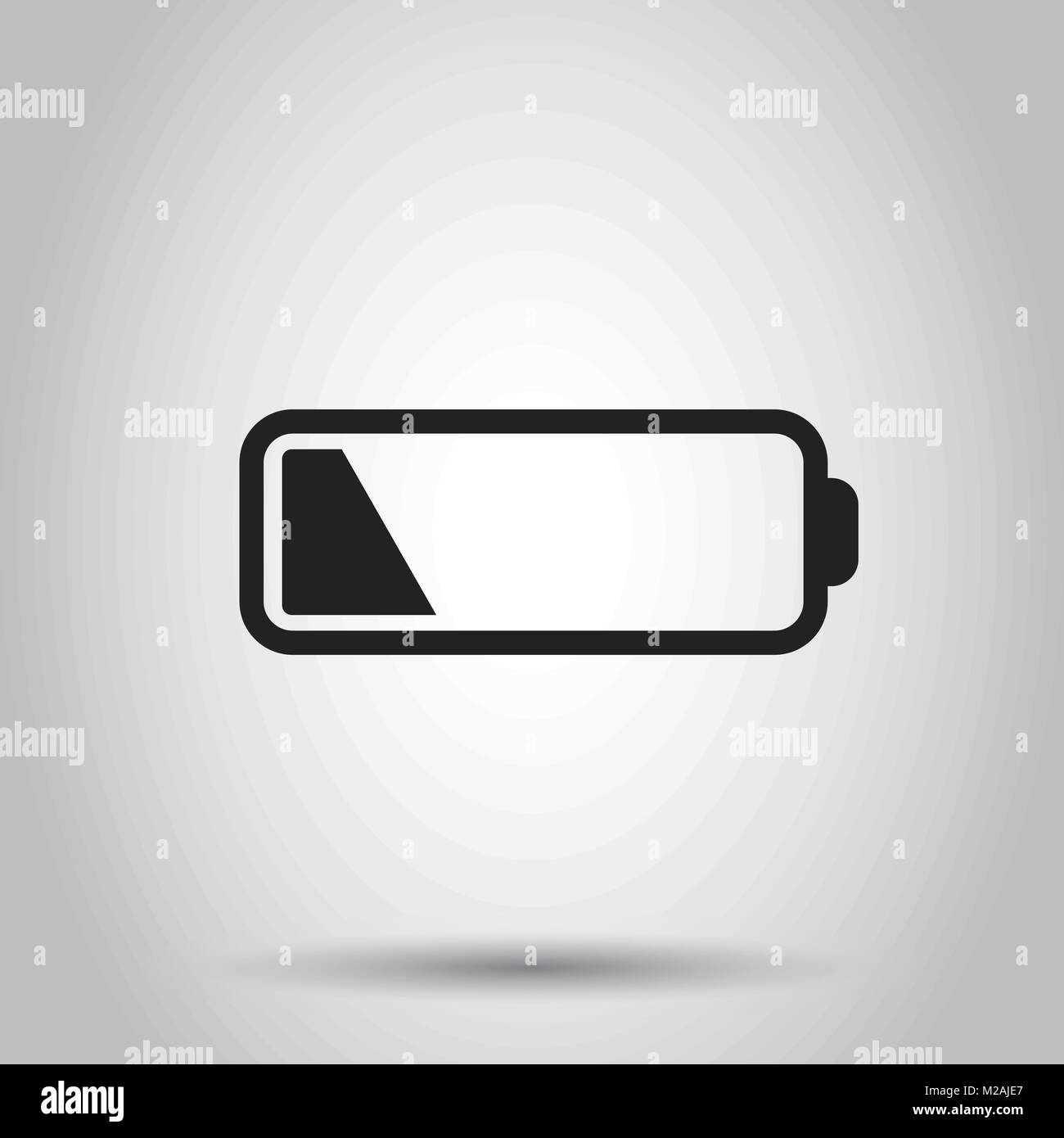 Battery level indicator. Vector illustration on gray background Stock ...