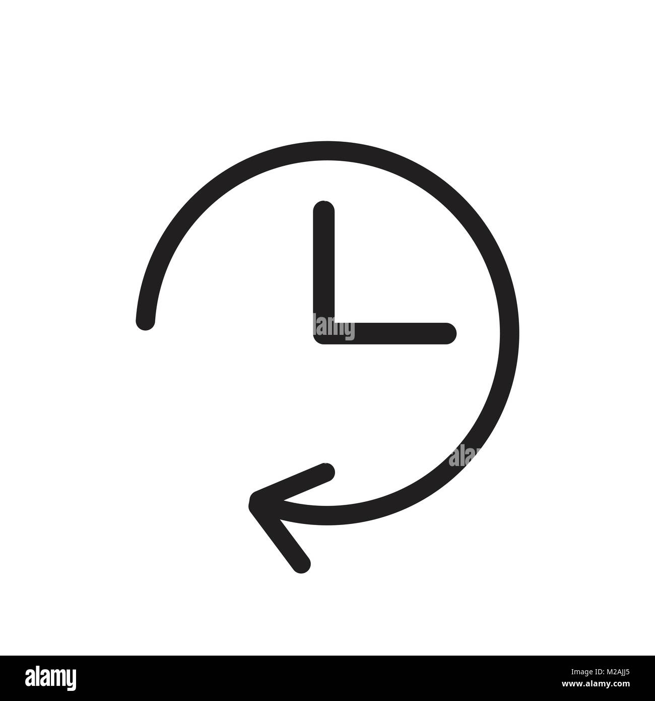 Clock icon illustration. Flat vector clock pictogram Stock Vector Image ...