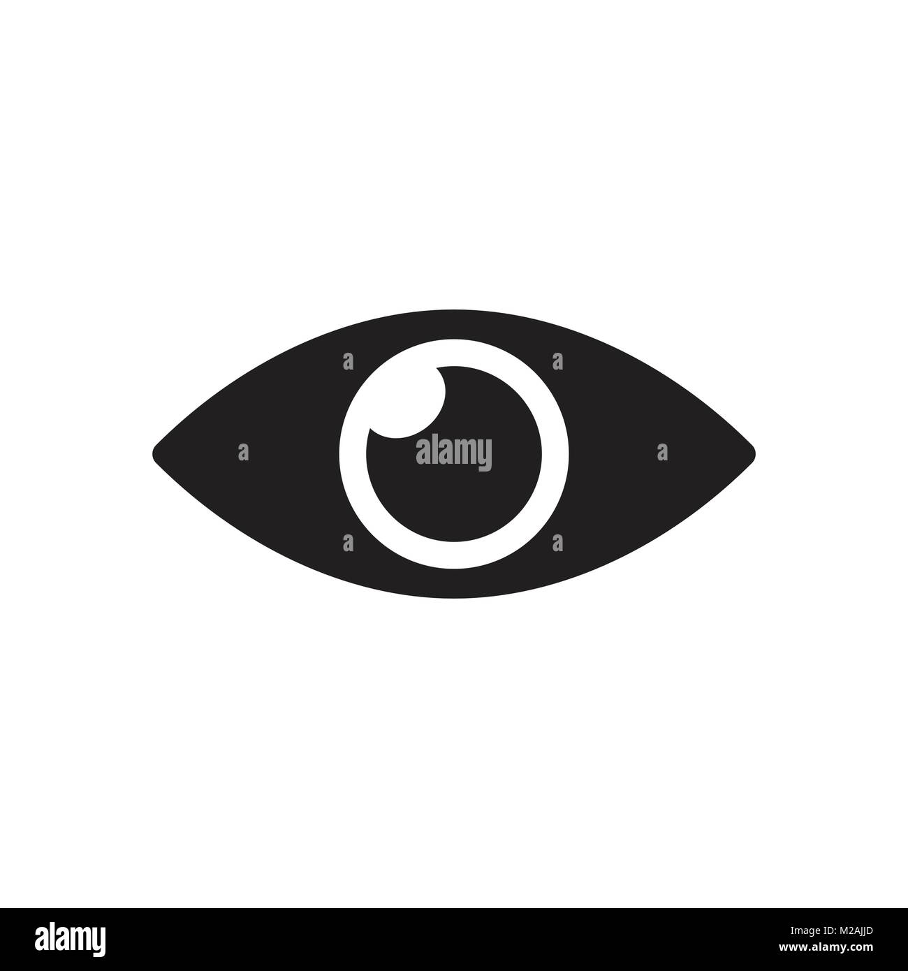 Simple eye icon vector. Eyesight pictogram in flat style Stock Vector ...